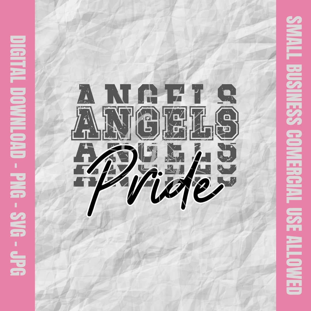 Angels Pride Svg, Angels Svg, Angels Football Svg, Angels Cheer Png ...