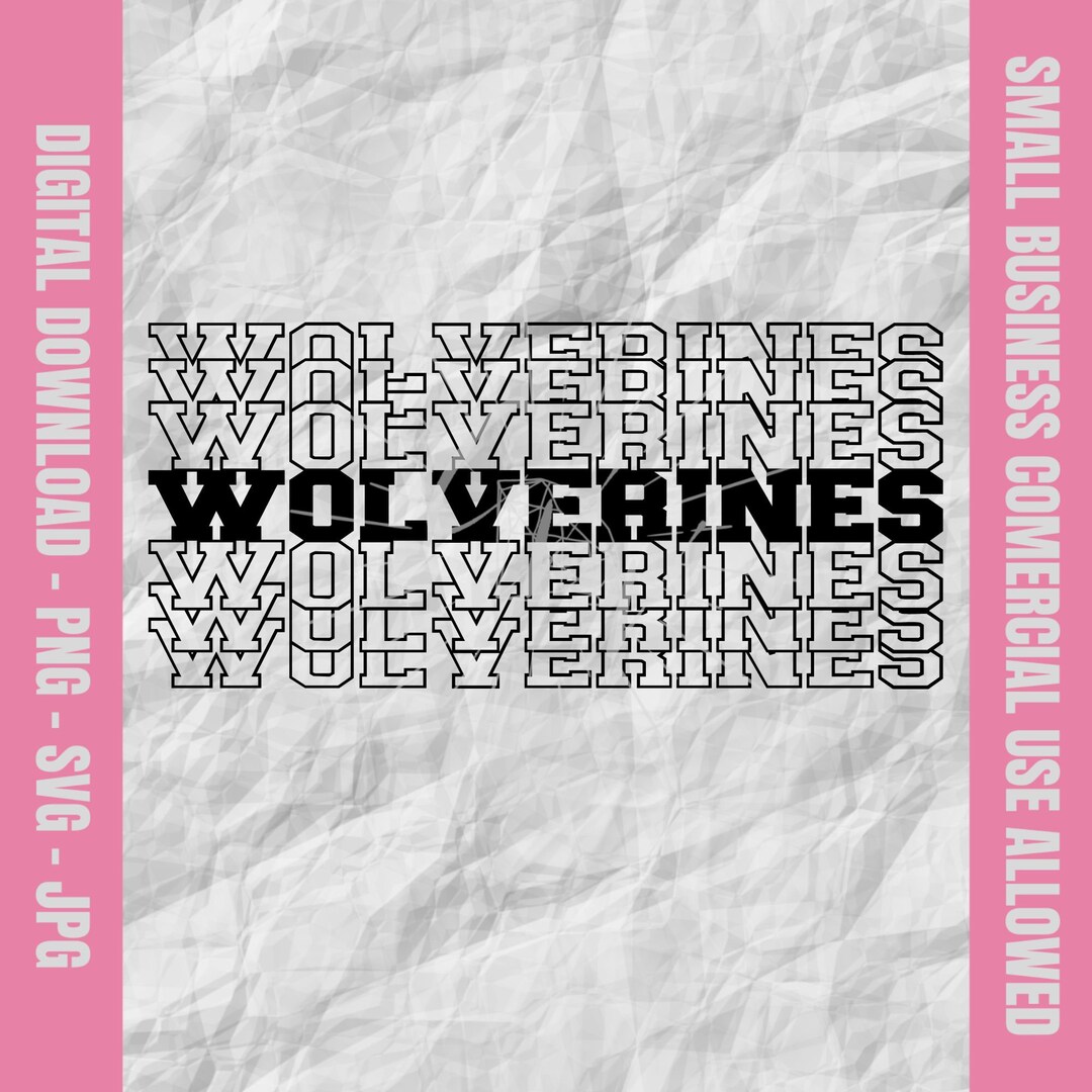 Wolverines Repeating Svg, Wolverines Svg, Wolverines Football Svg ...