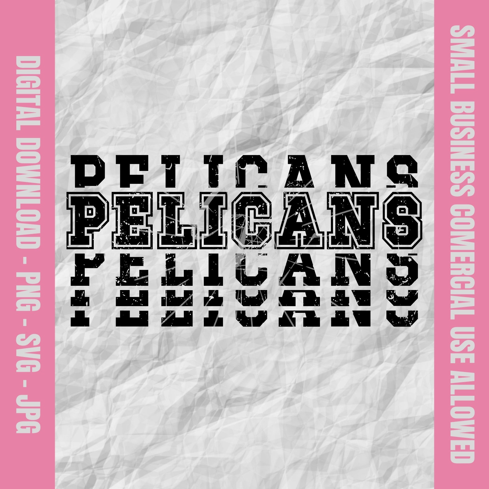 Pelicans Svg, Pelicans Stacked Varsity Letter Svg, Pelicans Football ...