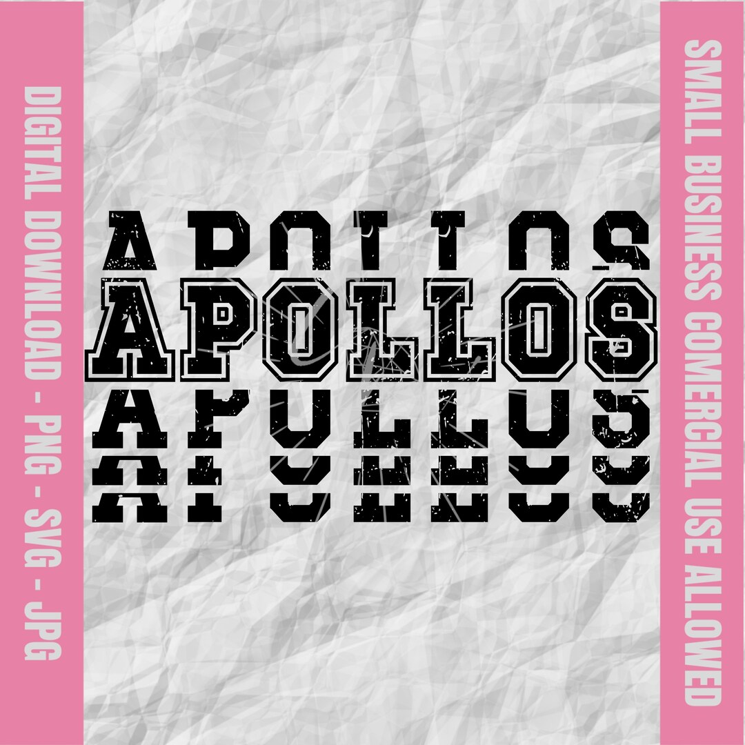 Apollos Stacked Varsity Svg, Apollos Svg, Apollos Football Svg, Apollos ...