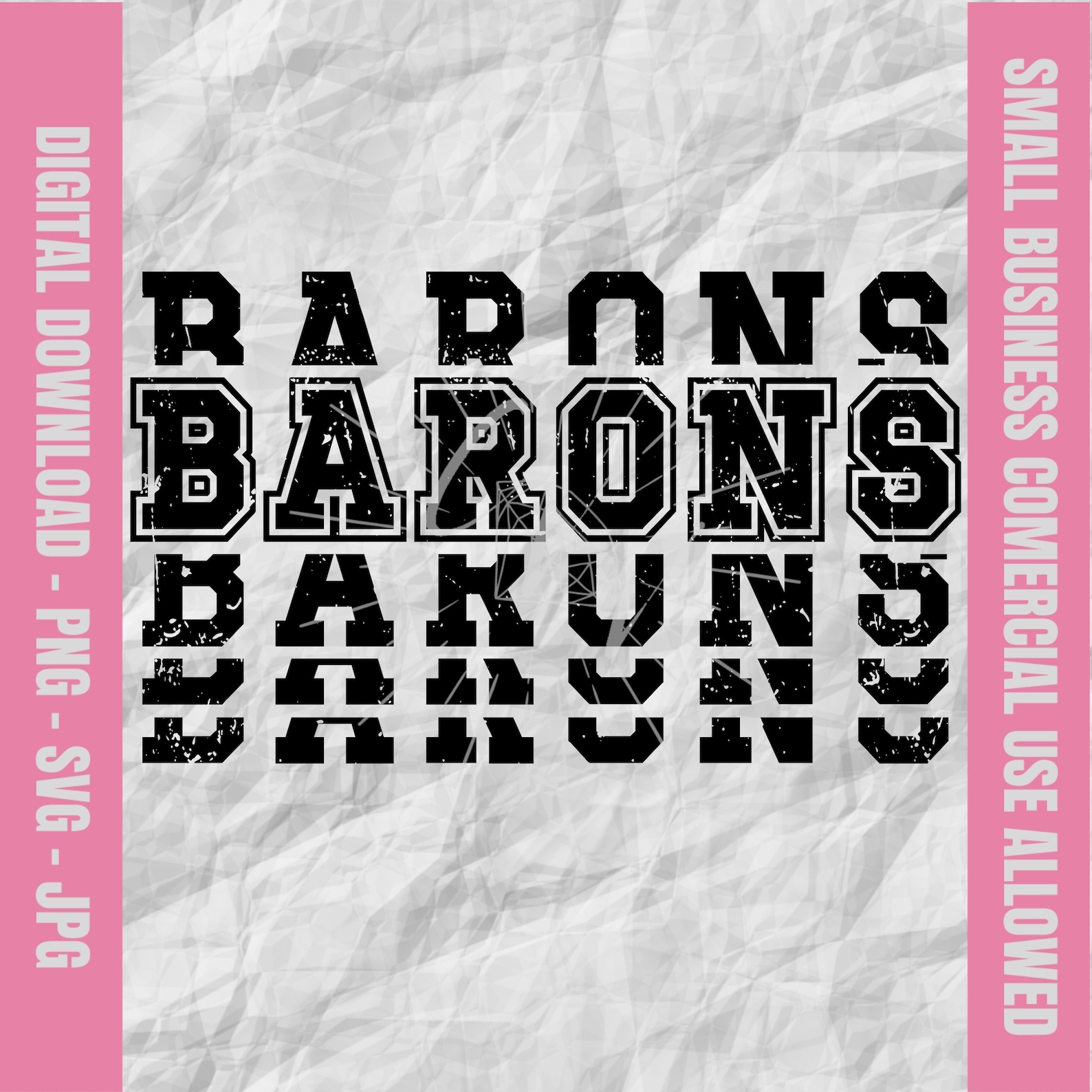 Barons Stacked Varsity Svg, Barons Svg, Barons Football Svg, Barons ...