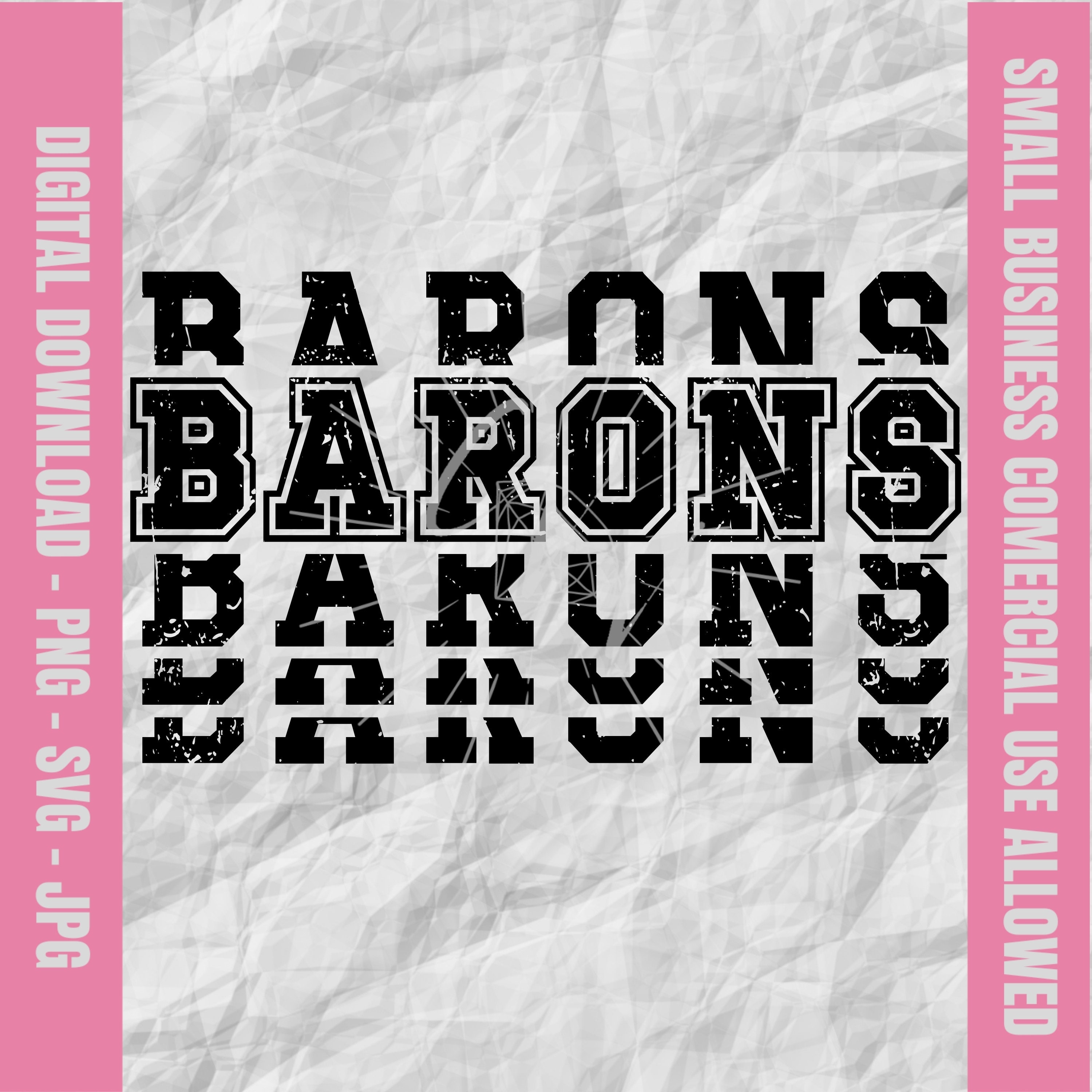 Barons Stacked Varsity Svg, Barons Svg, Barons Football Svg, Barons ...