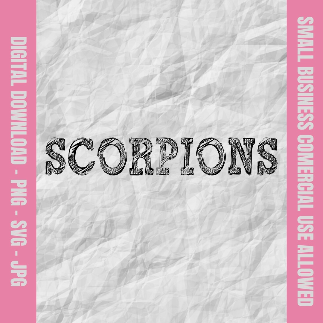 Scorpions Svg, Scorpions Chalk Block Letter Svg, Scorpions Football Svg ...