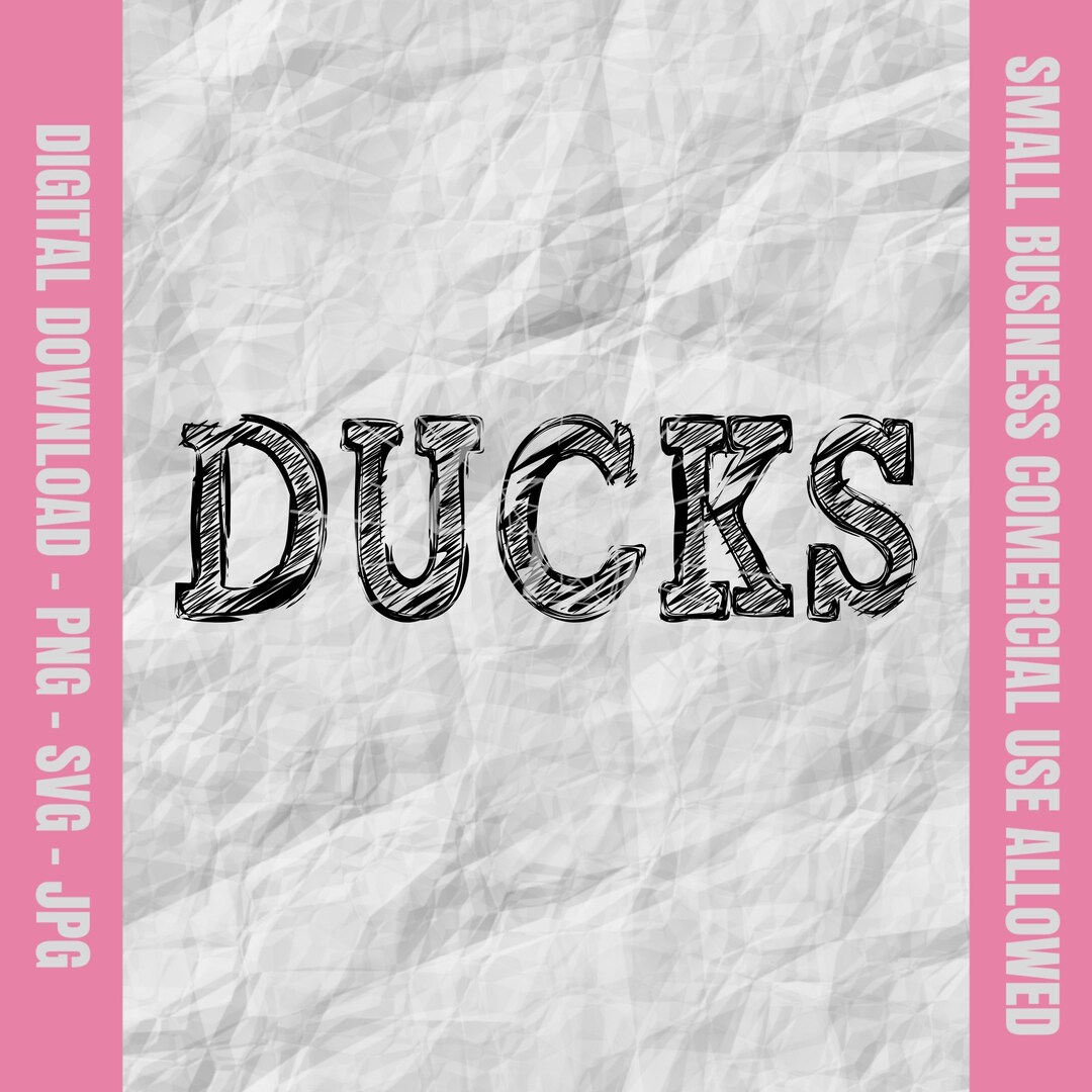 Ducks Svg, Ducks Chalk Block Letter Svg, Ducks Football Svg, Ducks ...