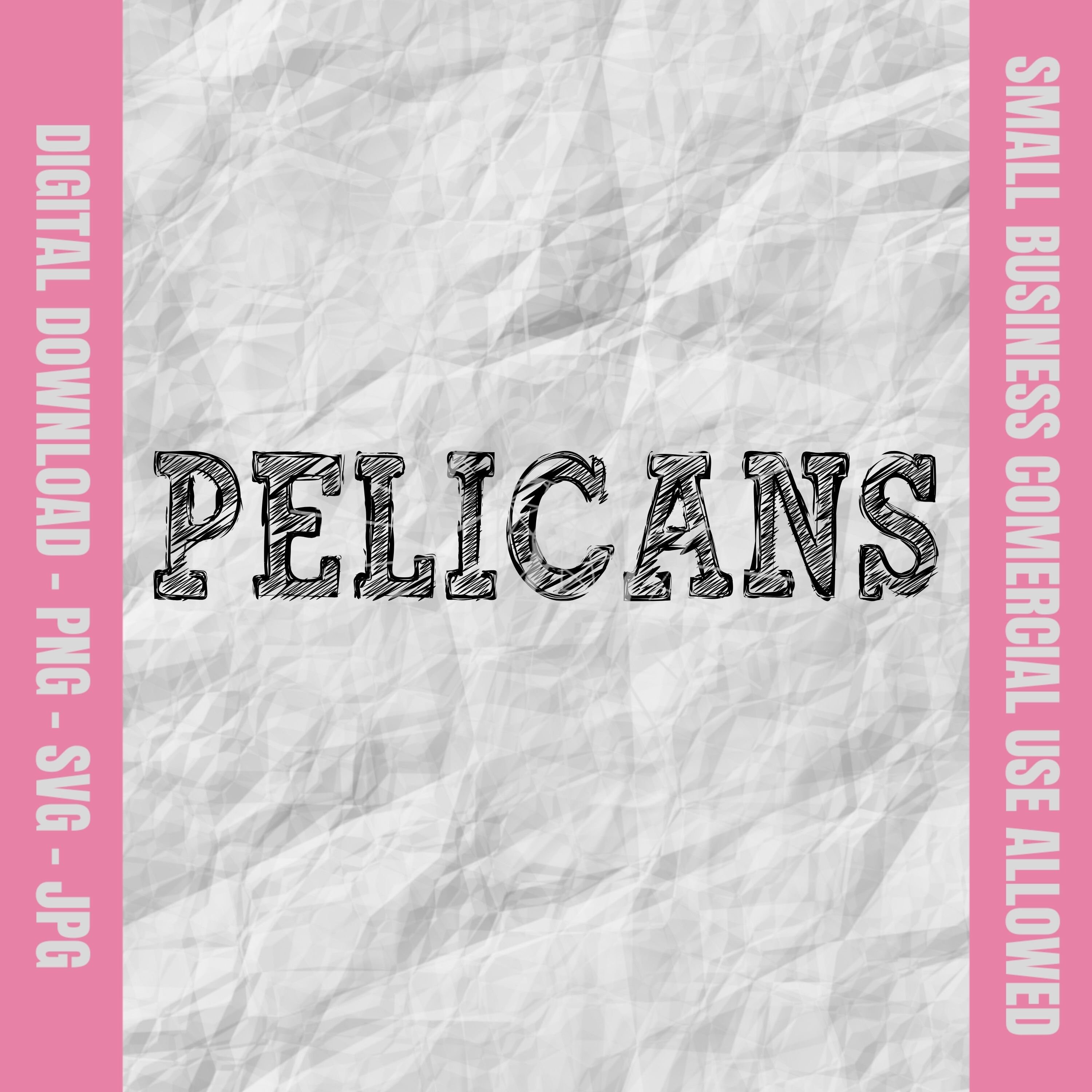 Pelicans Svg, Pelicans Chalk Block Letter Svg, Pelicans Football Svg ...