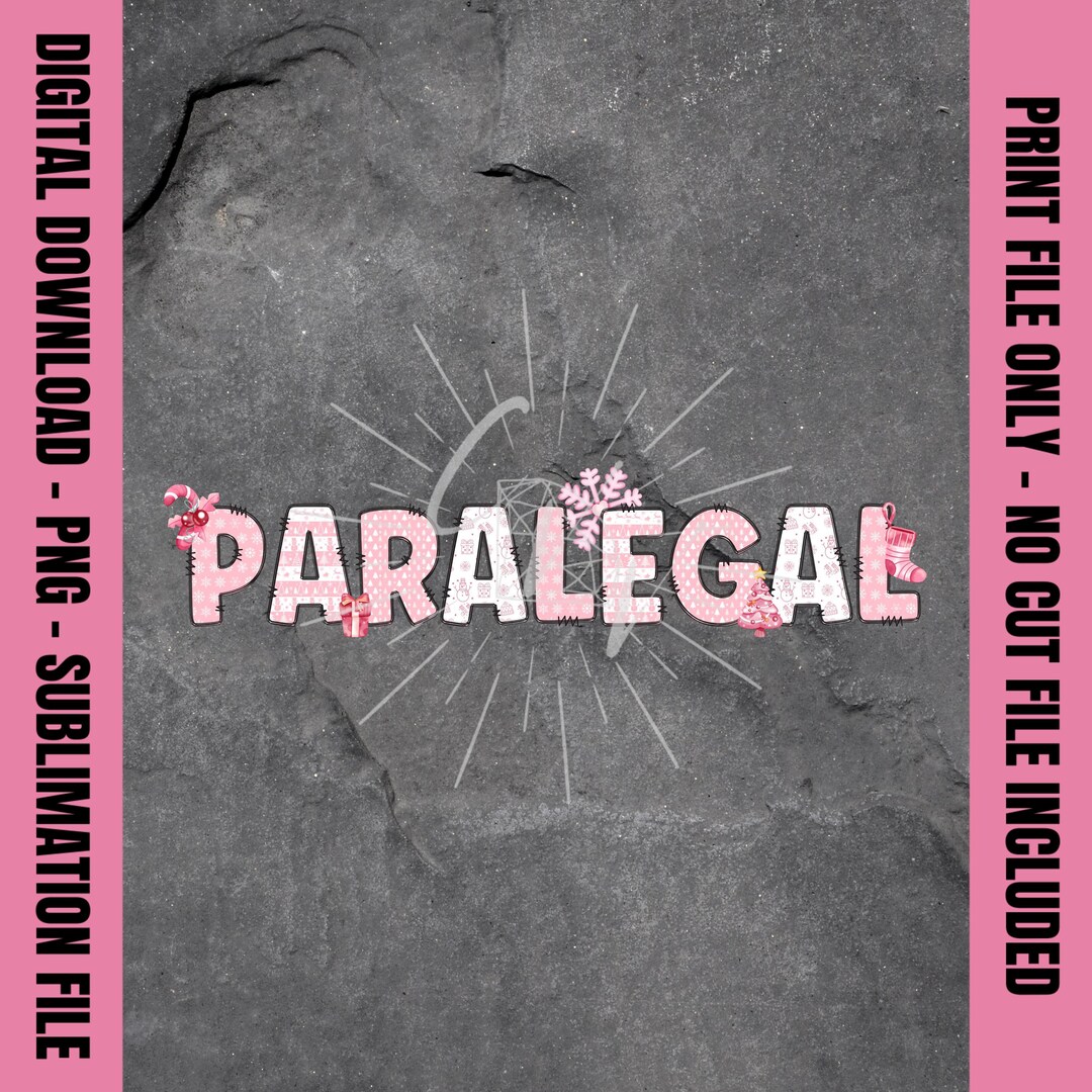 Pink Christmas Paralegal Png, Doodle Text Paralegal Png, Holiday ...