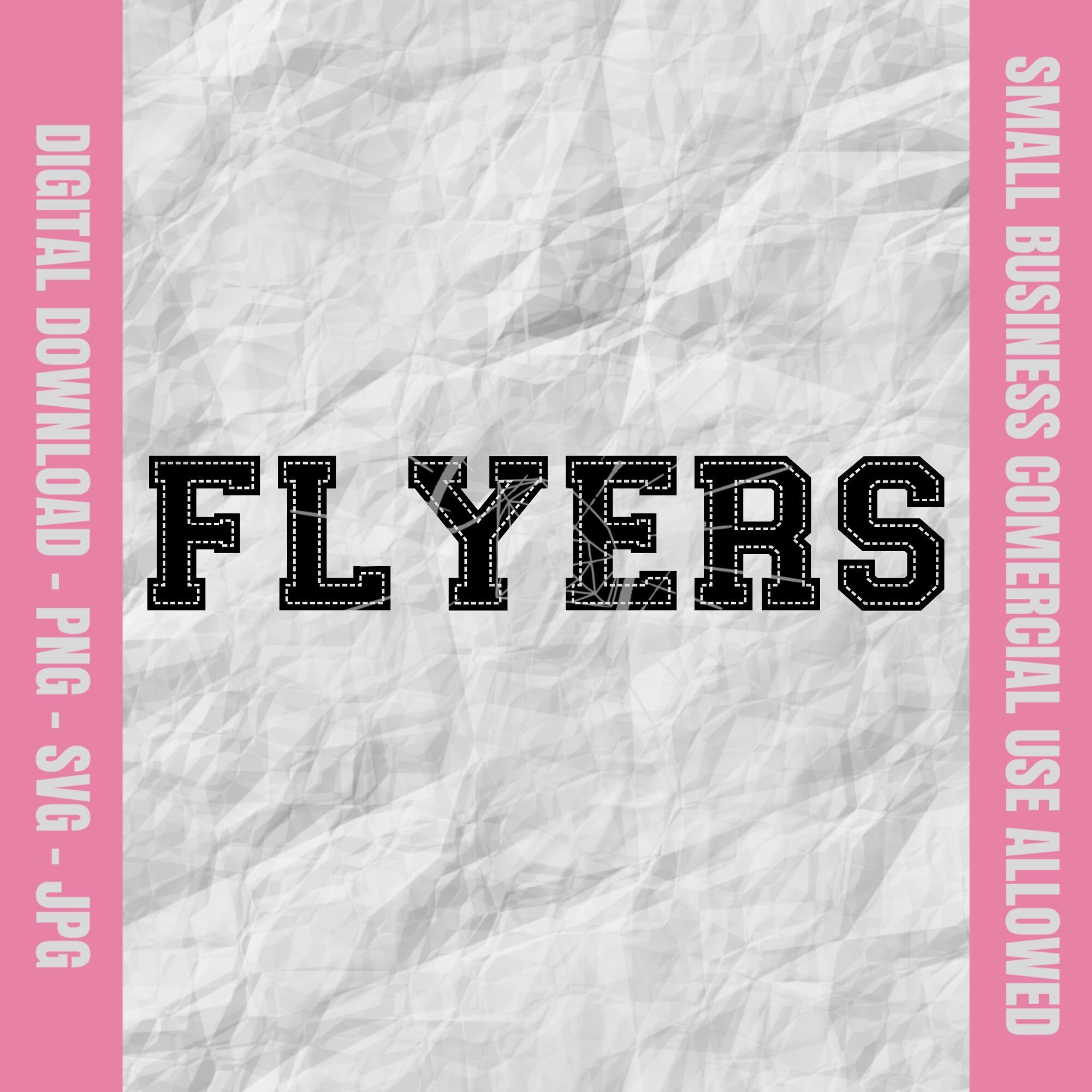 Flyers Stitched Varsity, Flyers Svg, Flyers Football Svg, Flyers Cheer ...