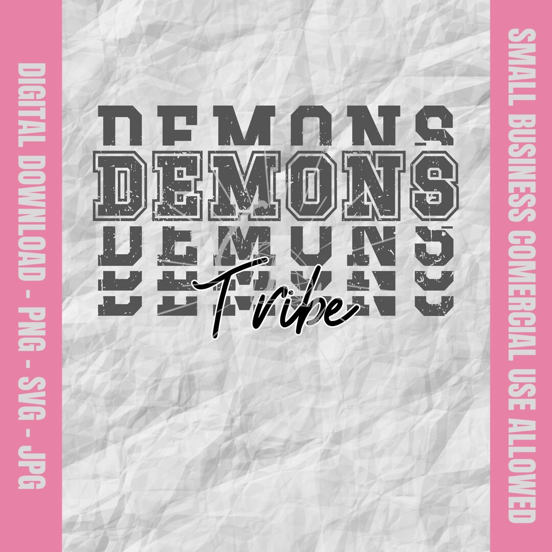 Demons Tribe Svg, Demons Svg, Demons Football Svg, Demons Cheer Png ...