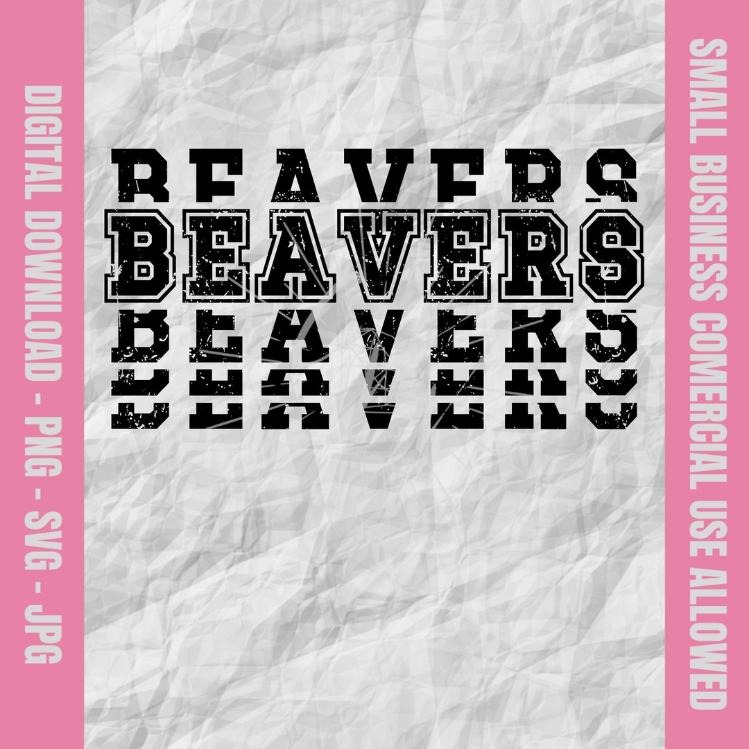 Beavers Stacked Varsity Svg, Beavers Svg, Beavers Football Svg, Beavers ...