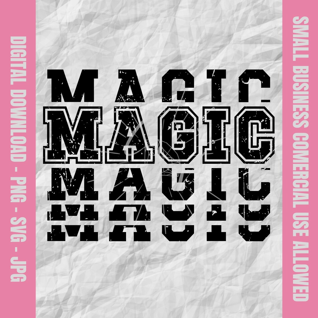 Magic Svg, Magic Stacked Varsity Letter Svg, Magic Football Svg, Magic ...