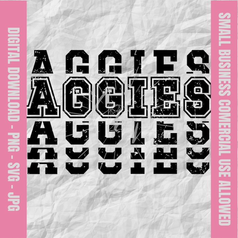 Aggies Stacked Varsity Svg, Aggies Svg, Aggies Football Svg, Aggies ...
