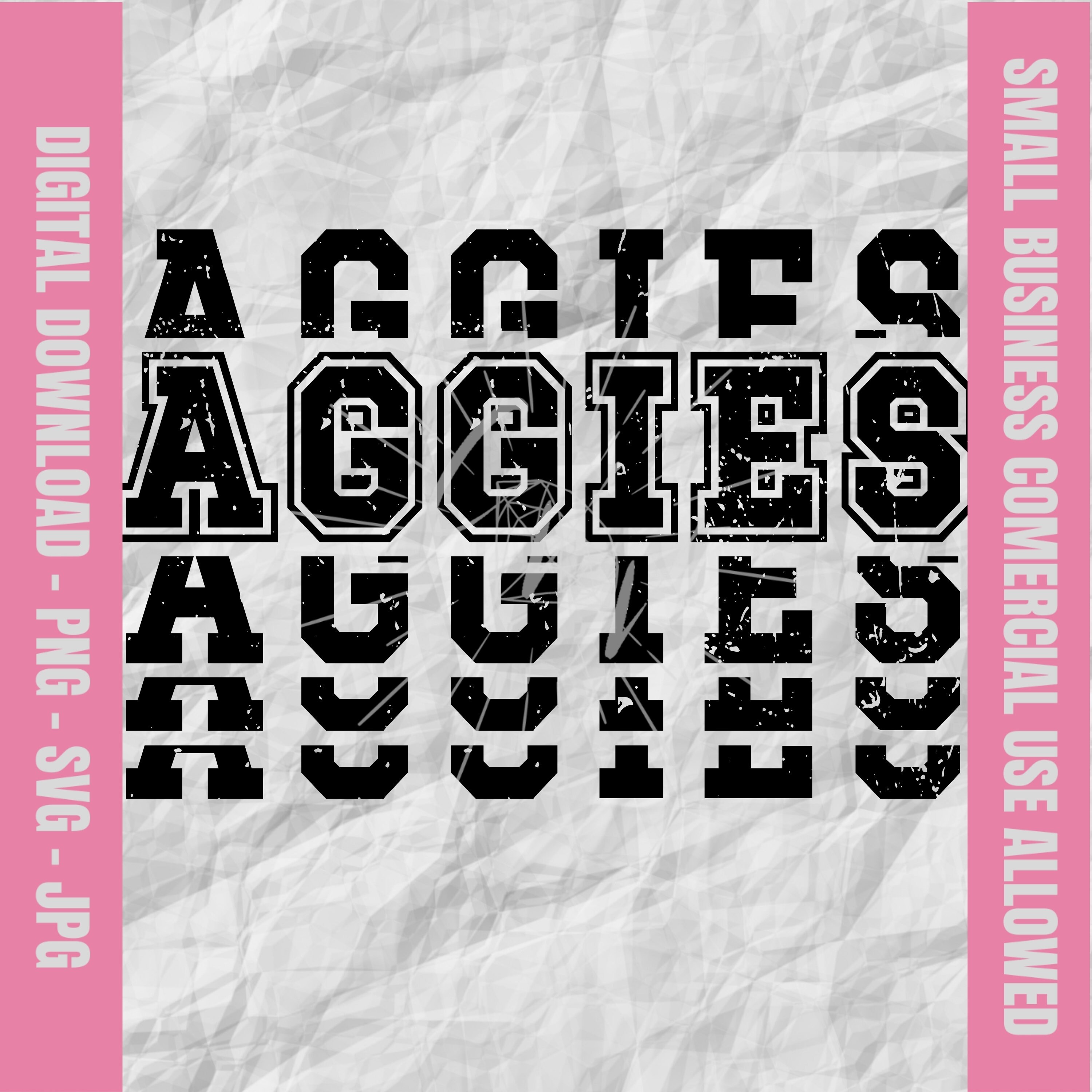 Aggies Stacked Varsity Svg, Aggies Svg, Aggies Football Svg, Aggies ...