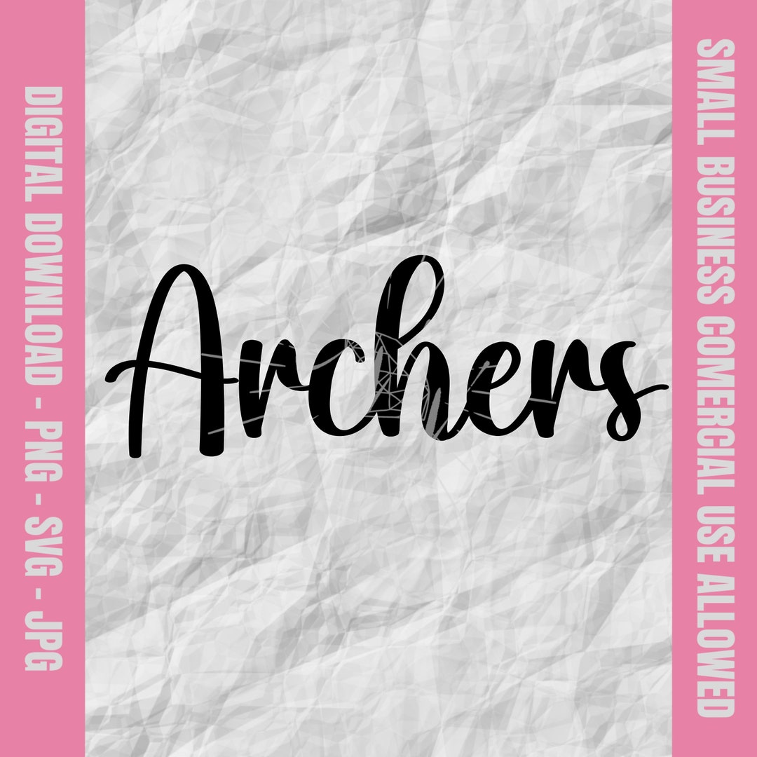 Archers Svg, Archers Thick Script Letter Svg, Archers Football Svg ...