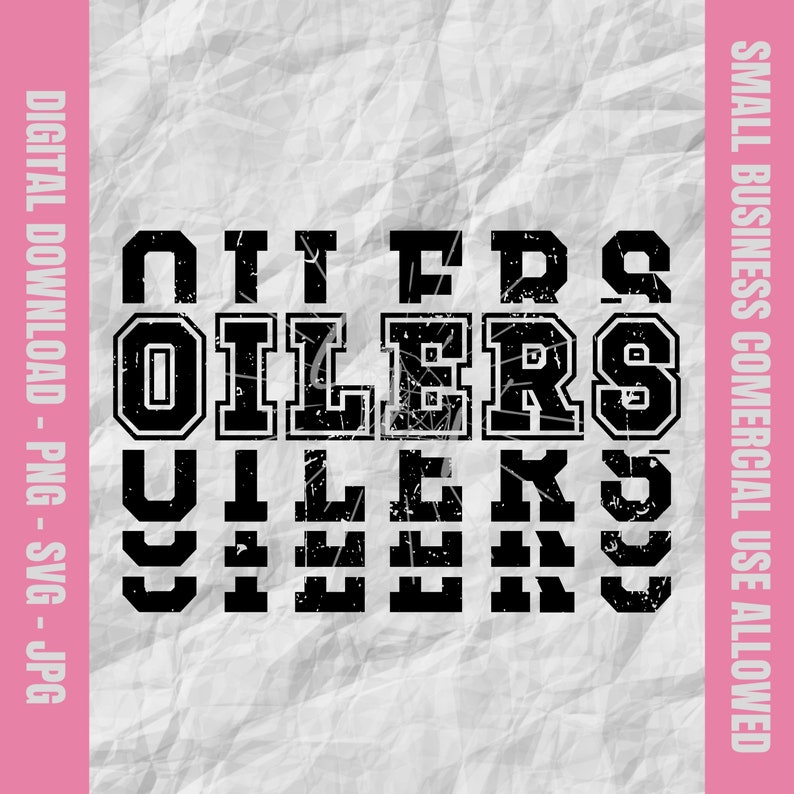 Oilers Svg, Oilers Stacked Varsity Letter Svg, Oilers Football Svg ...