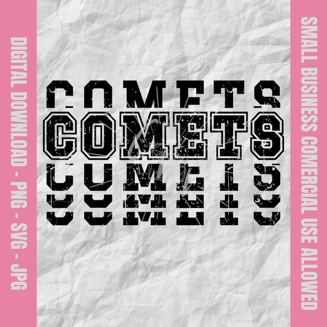 Comets Svg, Comets Stacked Varsity Letter Svg, Comets Football Svg ...