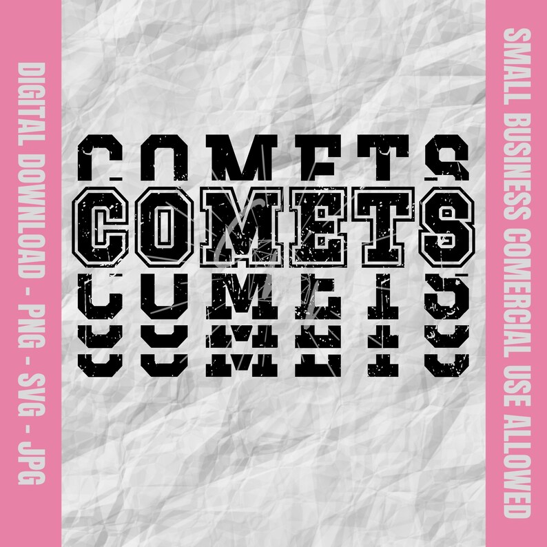 Comets Svg, Comets Stacked Varsity Letter Svg, Comets Football Svg ...