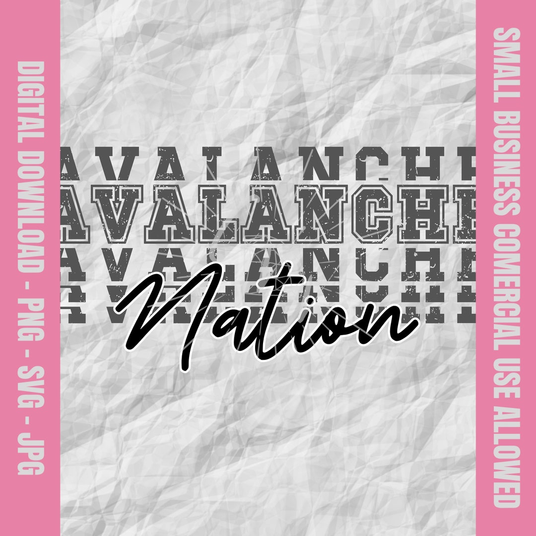 Avalanche Nation Svg, Avalanche Svg, Avalanche Football Svg, Avalanche ...