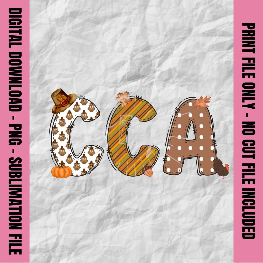 Thanksgiving CCA Png, Doodle Text CCA Png, Turkey CCA Shirt, Fall Cca ...