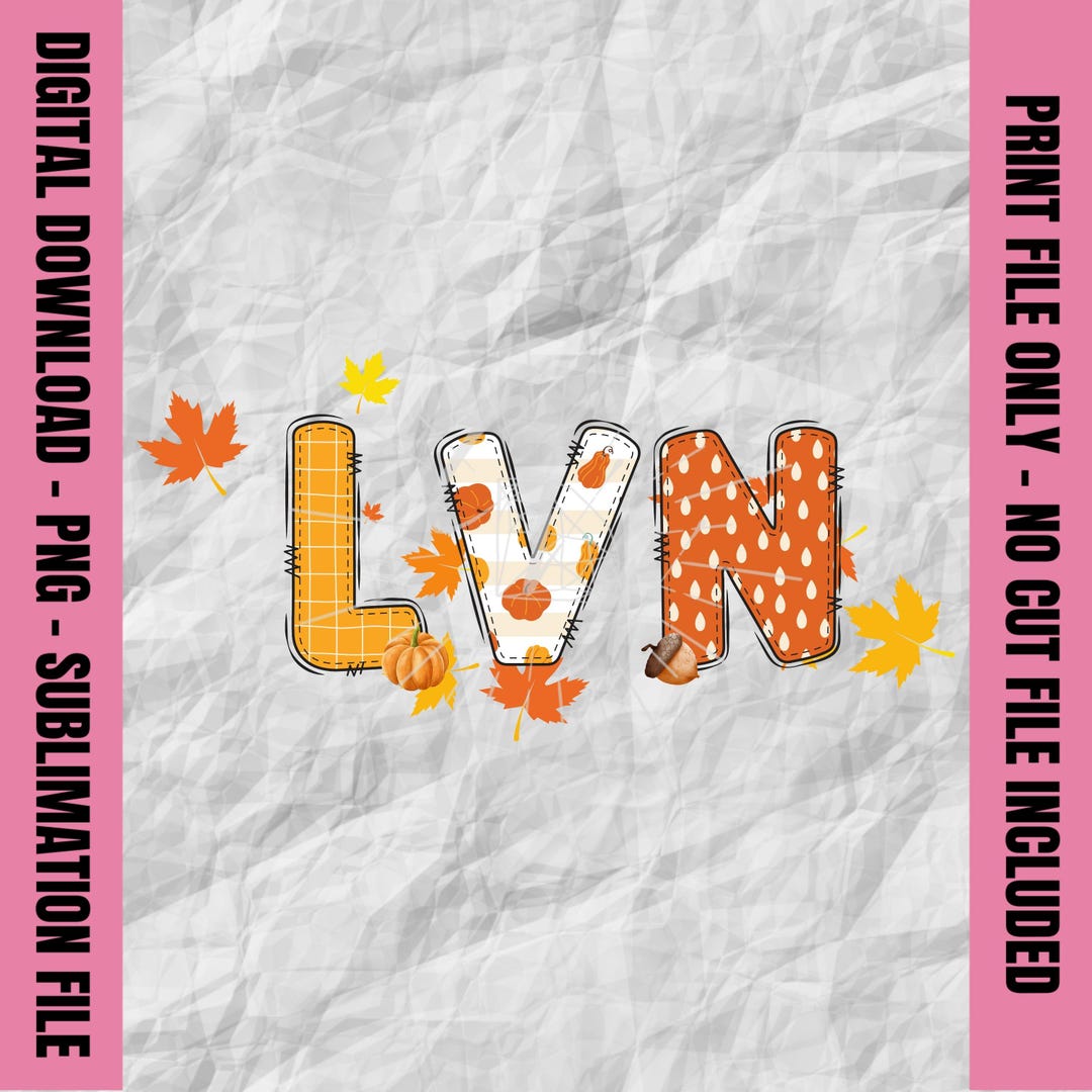 Autumn LVN Png, Doodle Text Png, LVN Png, Leaves LVN Shirt, Fall Lvn ...