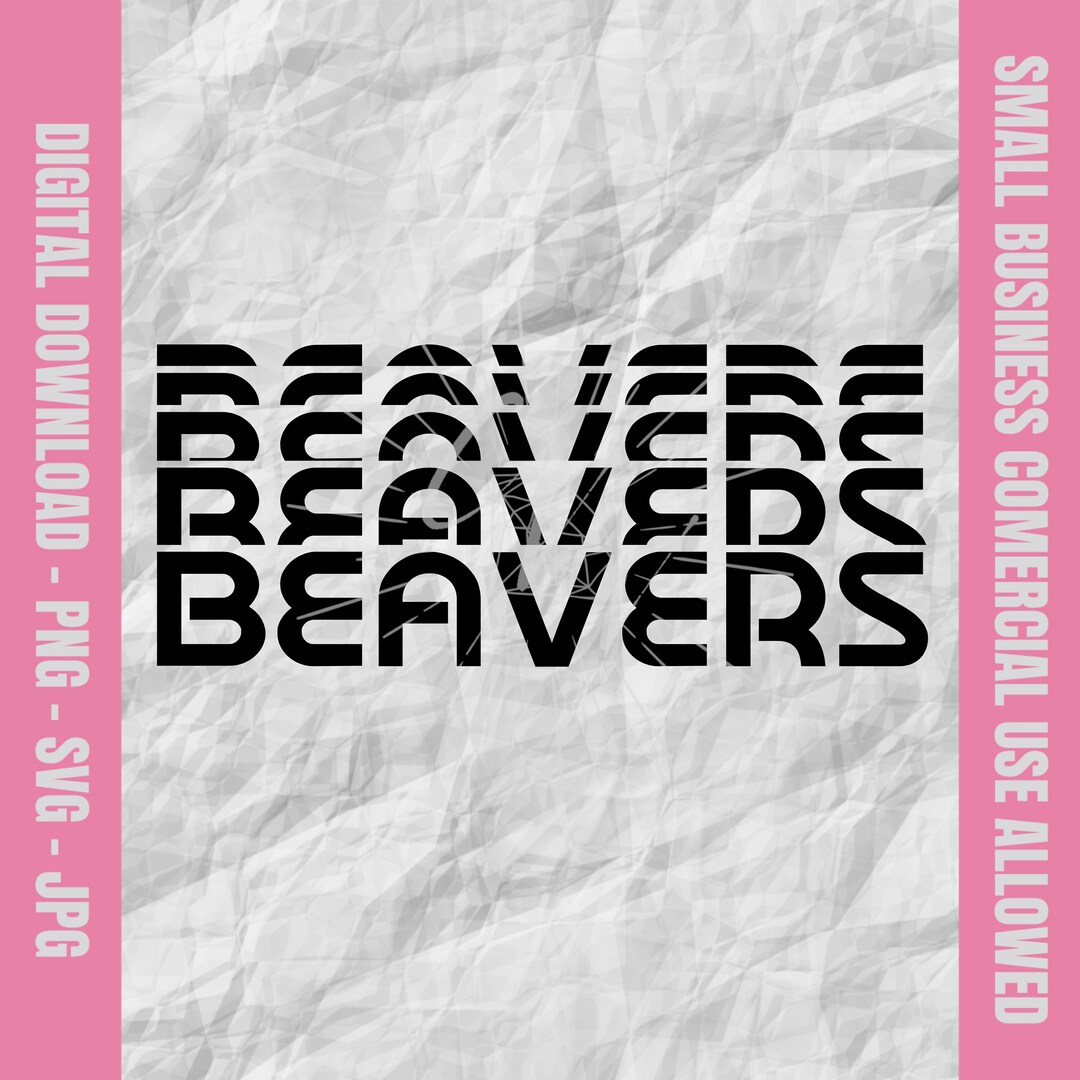 Beavers Retro Repeating Svg, Beavers Svg, Beavers Football Svg, Beavers ...