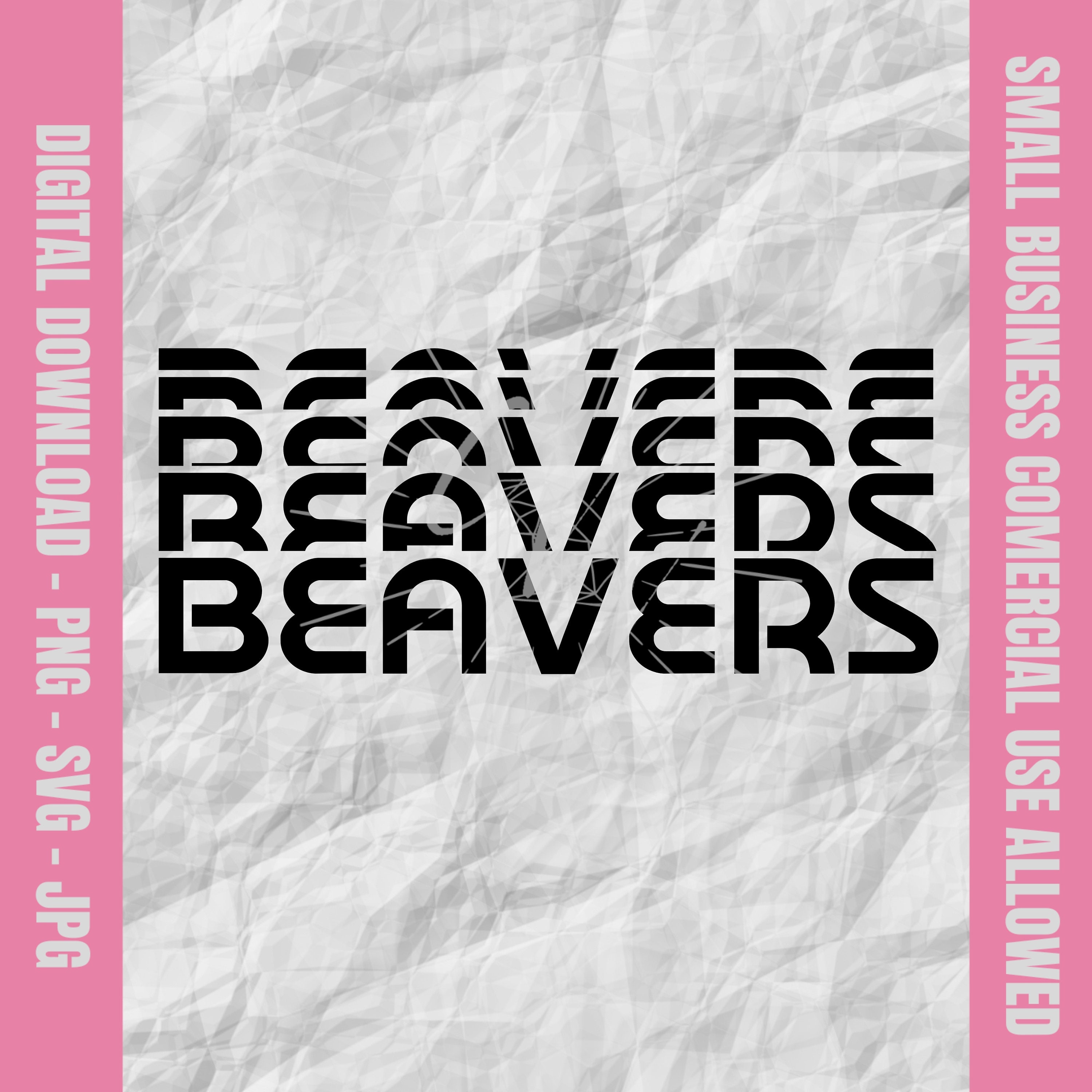 Beavers Retro Repeating Svg, Beavers Svg, Beavers Football Svg, Beavers ...