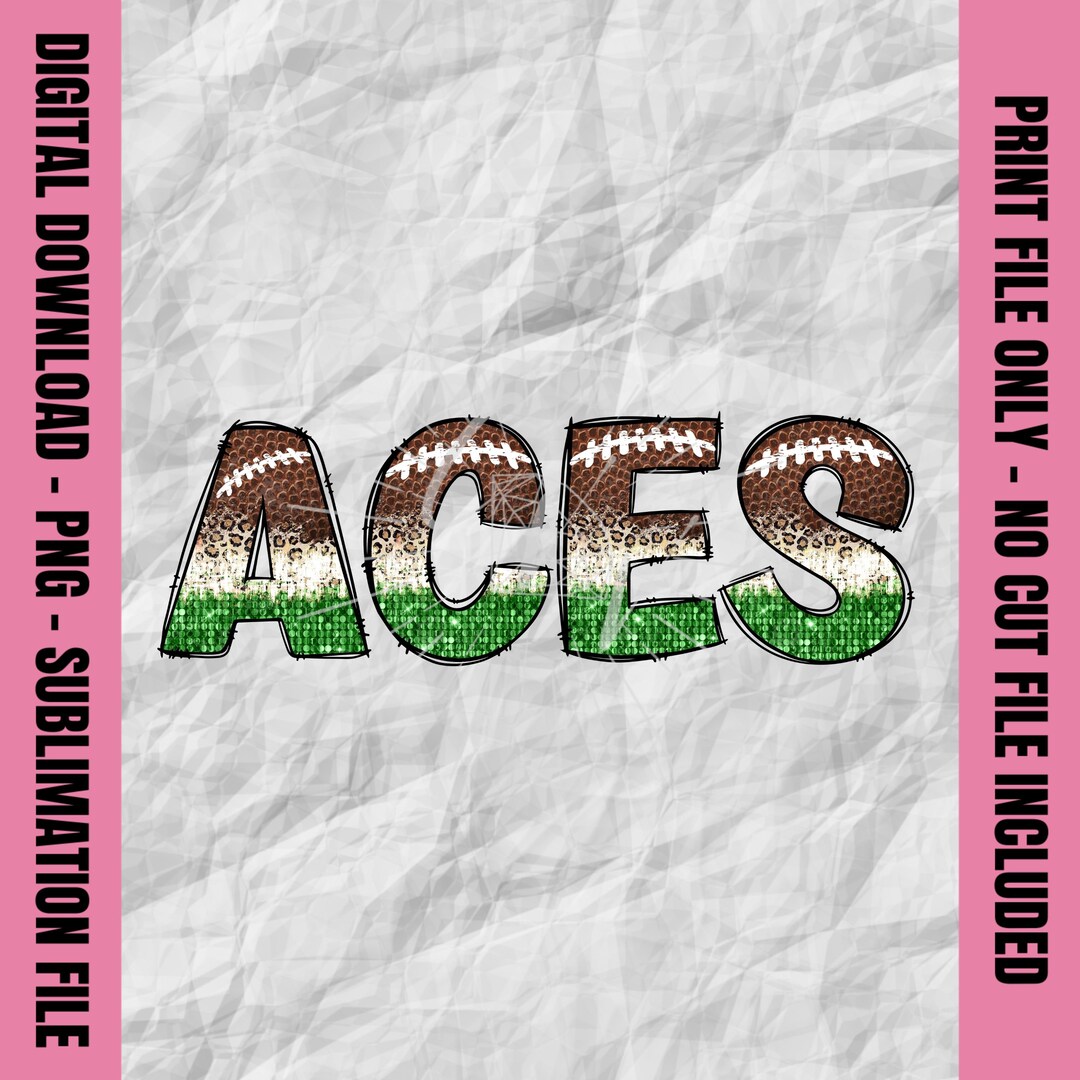 Aces Doodle Letters, Aces Png, Aces Football Png, Aces Cheer Png, Aces ...