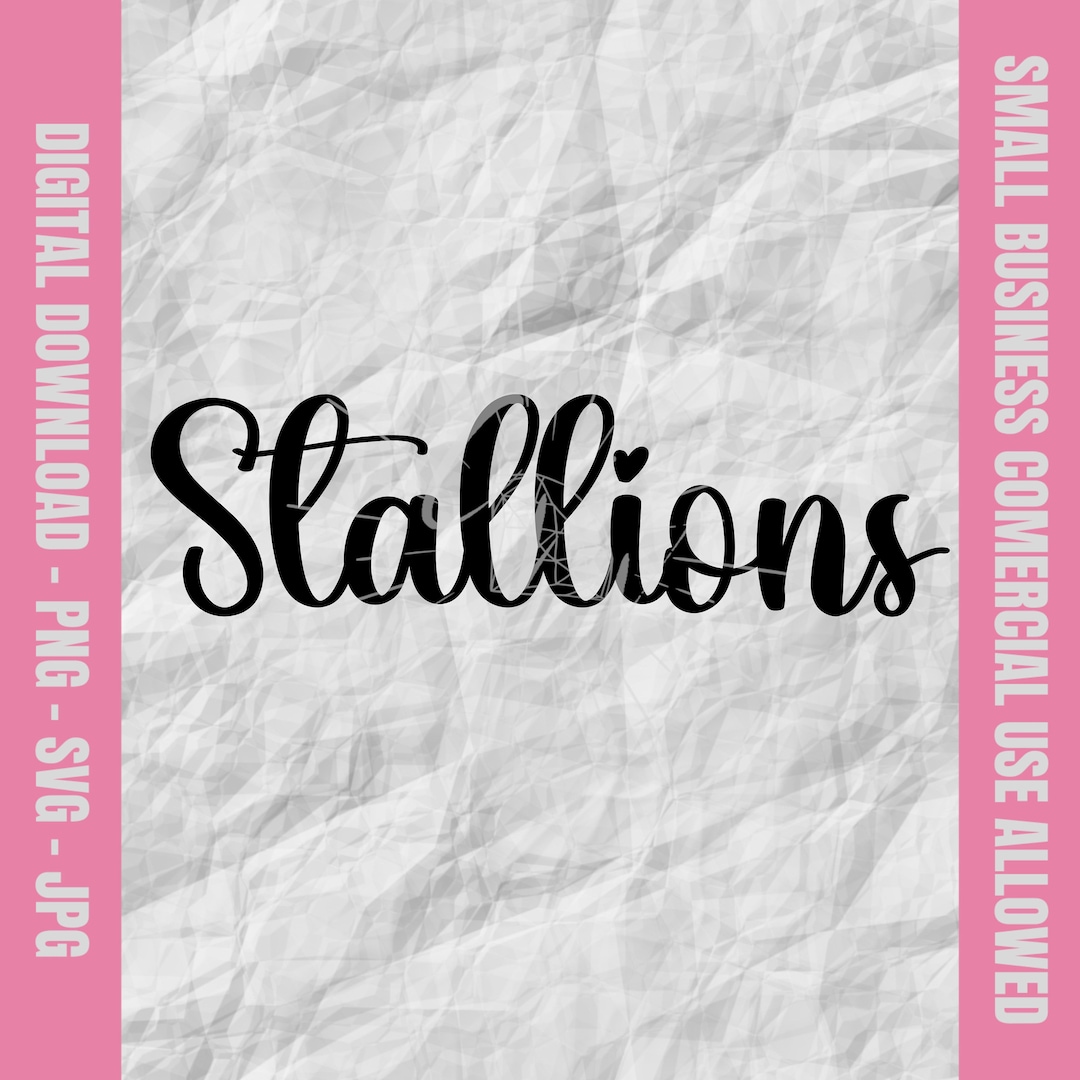 Stallions Svg, Stallions Thick Script Letter Svg, Stallions Football ...