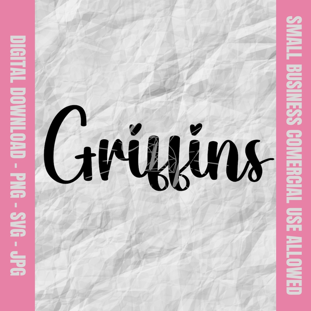 Griffins Svg, Griffins Thick Script Letter Svg, Griffins Football Svg, Griffins Cheer Png ...