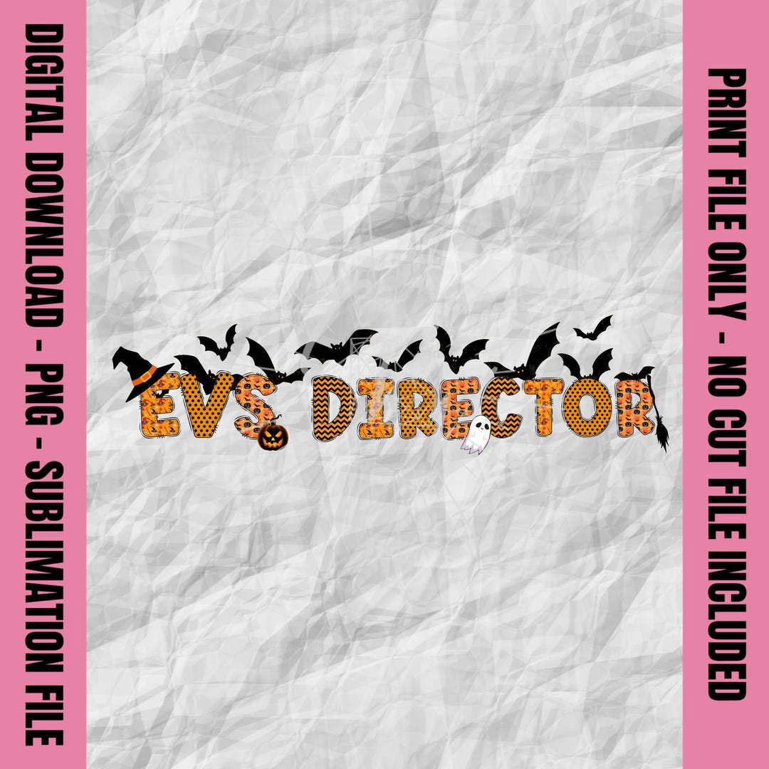 Halloween EVS Director Png, Doodle Text EVS Director Png, Spooky EVS ...
