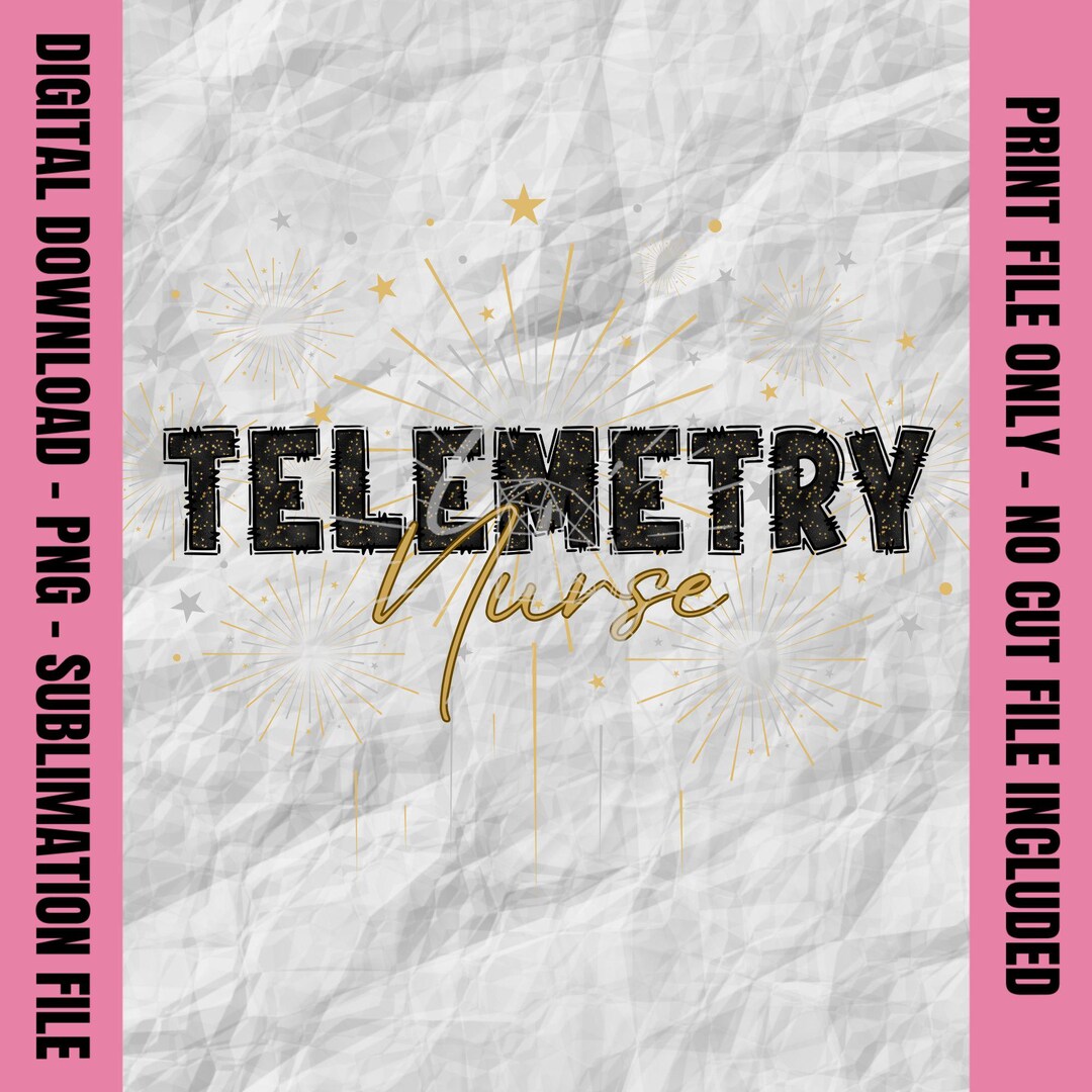 Star Telemetry Nurse Png, Doodle Text Telemetry Nurse, New Years ...