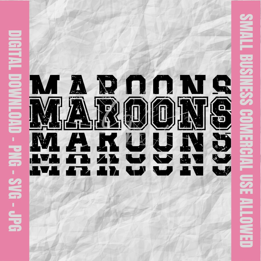 Maroons Stacked Varsity Svg, Maroons Svg, Maroons Football Svg, Maroons ...