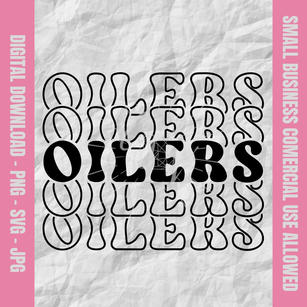 Oilers Svg, Oilers Retro Stacked Letter Svg, Oilers Football Svg ...