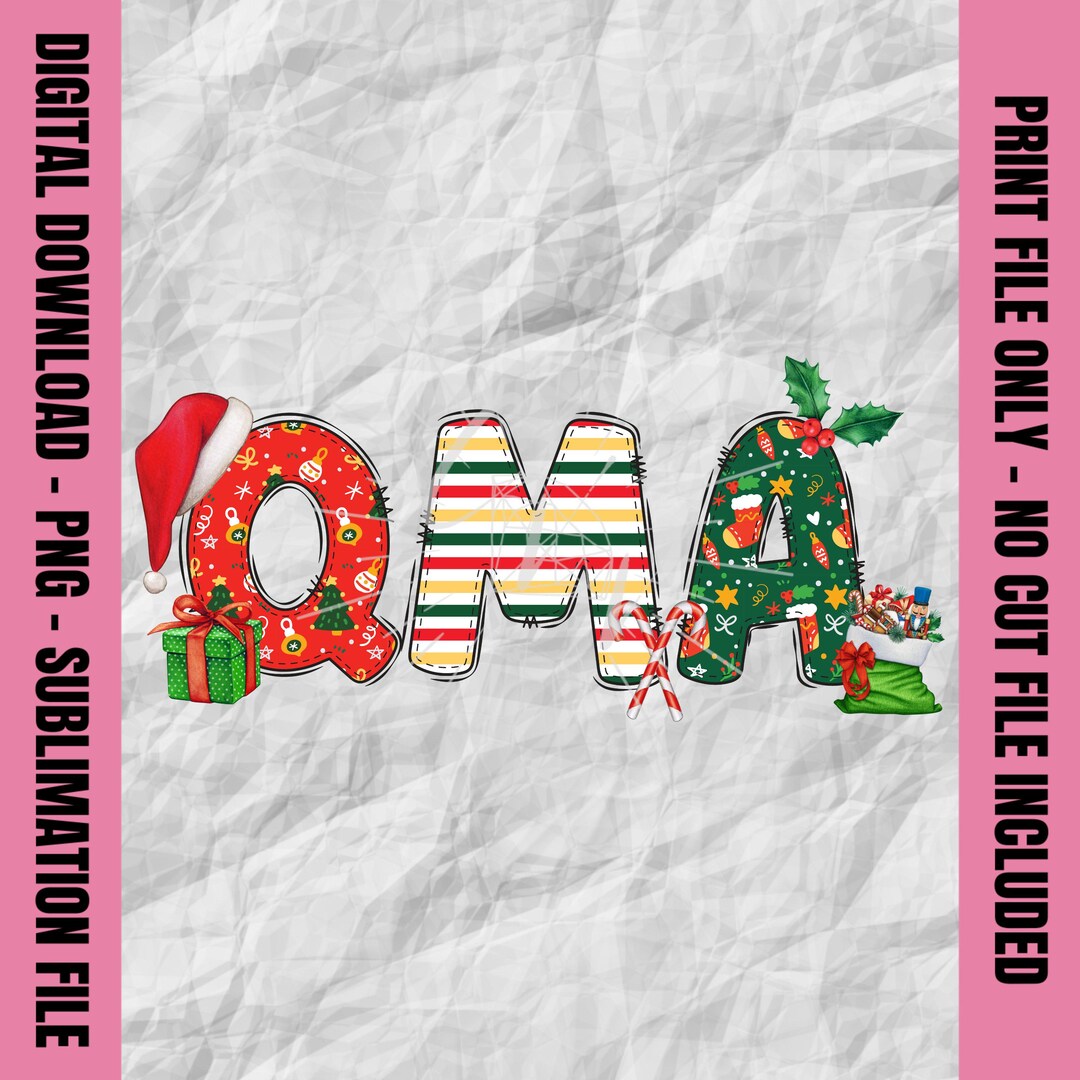 Christmas QMA Png, Doodle Text QMA Png, Holiday QMA Shirt, Winter Qma ...