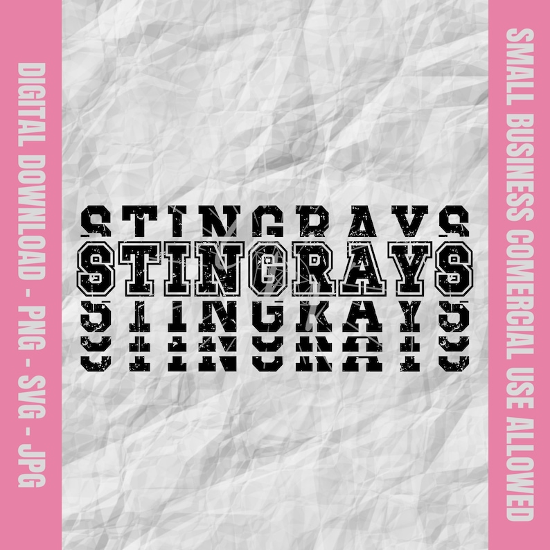 Stingrays Svg, Stingrays Stacked Varsity Letter Svg, Stingrays Football ...