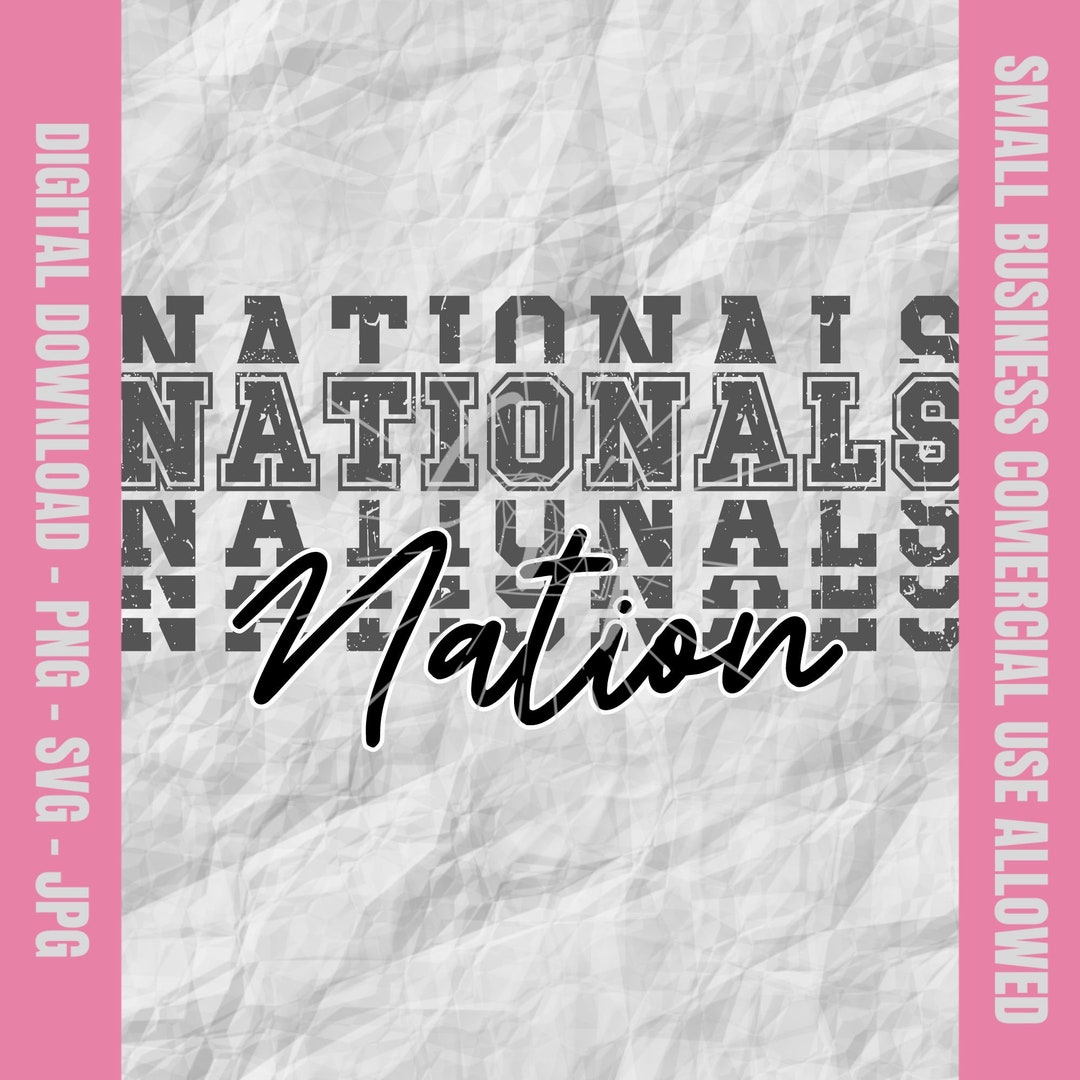 Nationals Nation Svg, Nationals Svg, Nationals Football Svg, Nationals ...