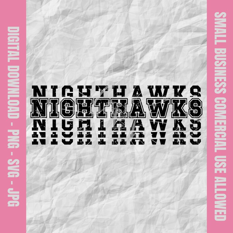Nighthawks Stacked Varsity Svg, Nighthawks Football, Nighthawks Cheer ...