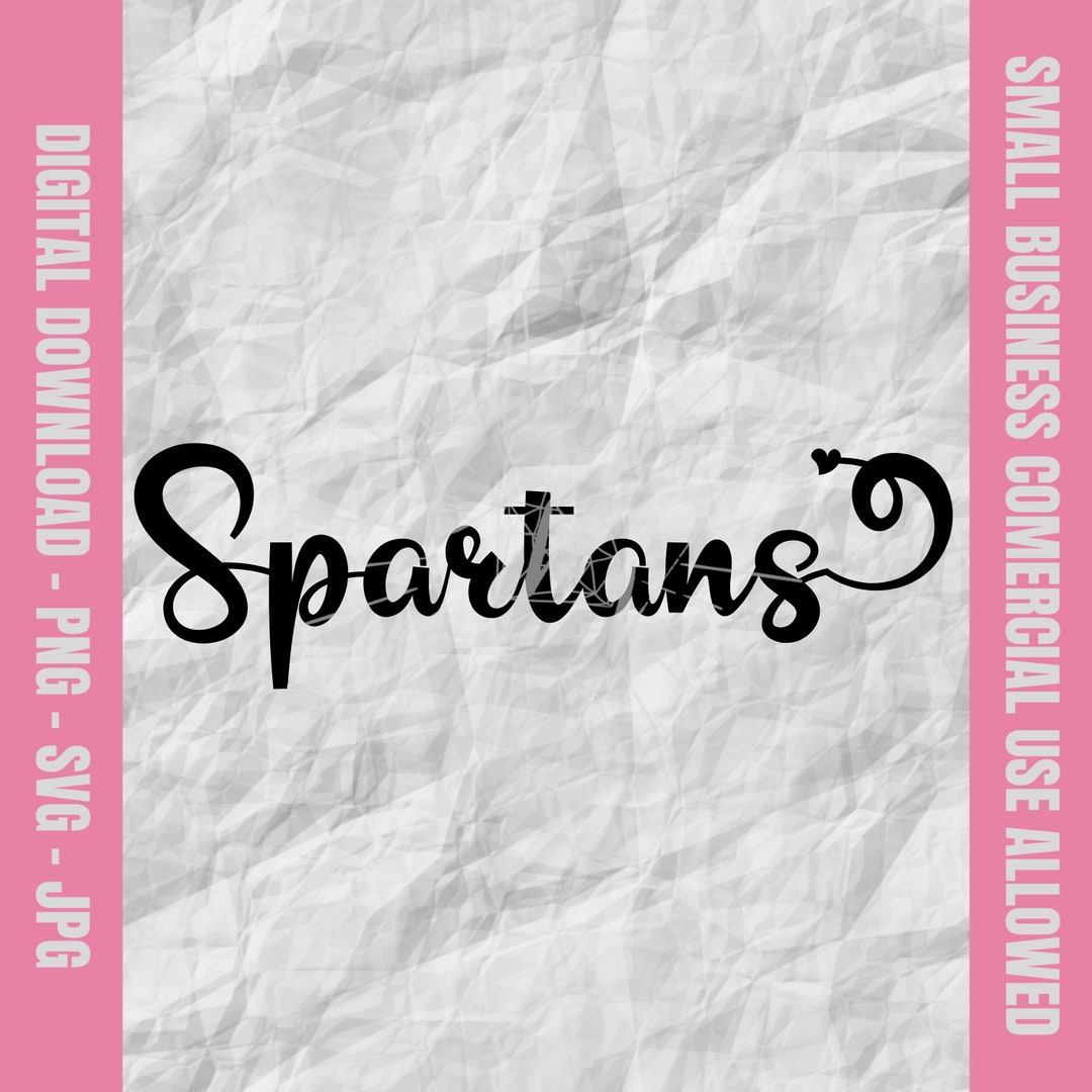 Spartans Svg, Spartans Script Heart Svg, Spartans Football Svg ...