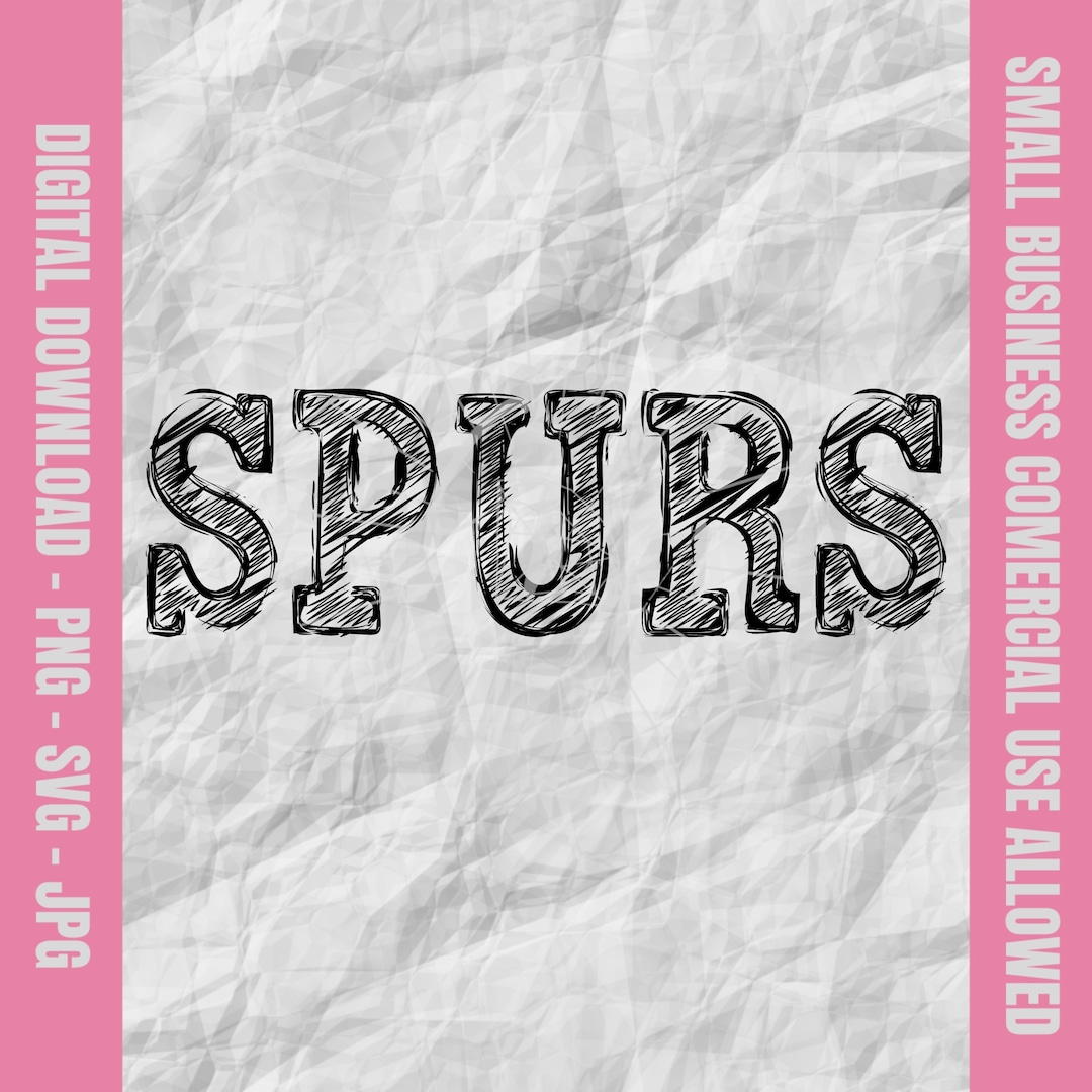 Spurs Svg, Spurs Chalk Block Letter Svg, Spurs Football Svg, Spurs ...