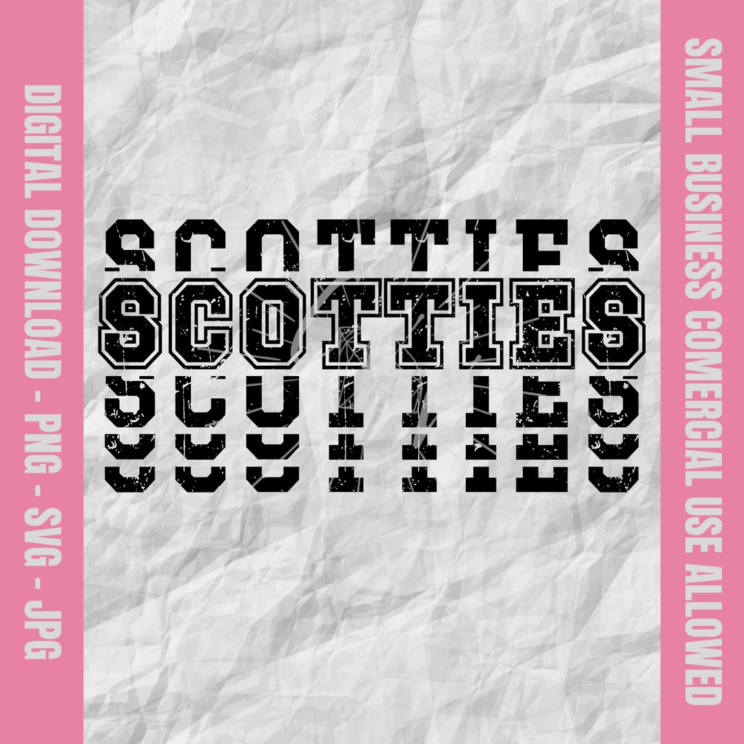 Scotties Stacked Varsity Svg, Scotties Svg, Scotties Football Svg ...