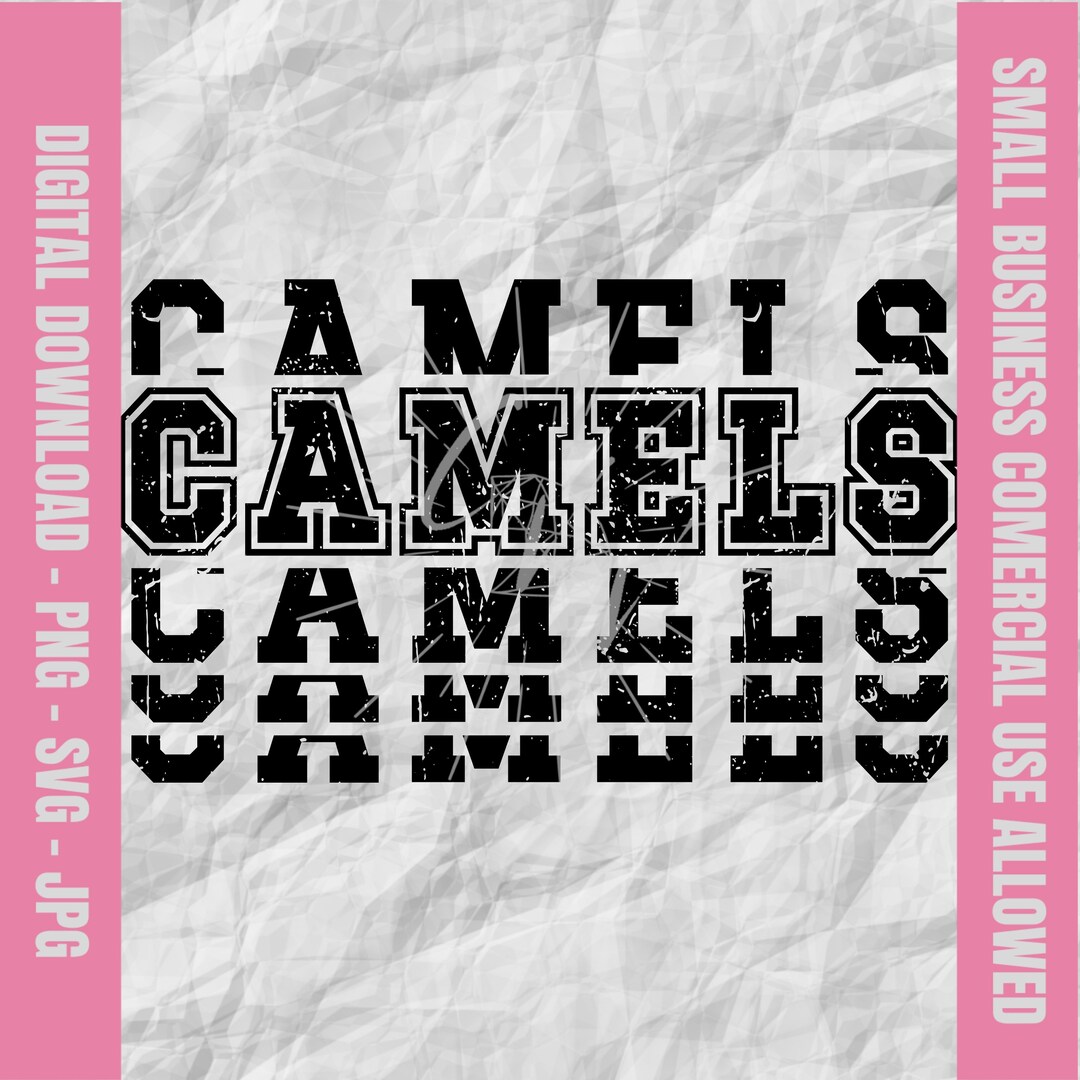 Camels Stacked Varsity Svg, Camels Svg, Camels Football Svg, Camels ...