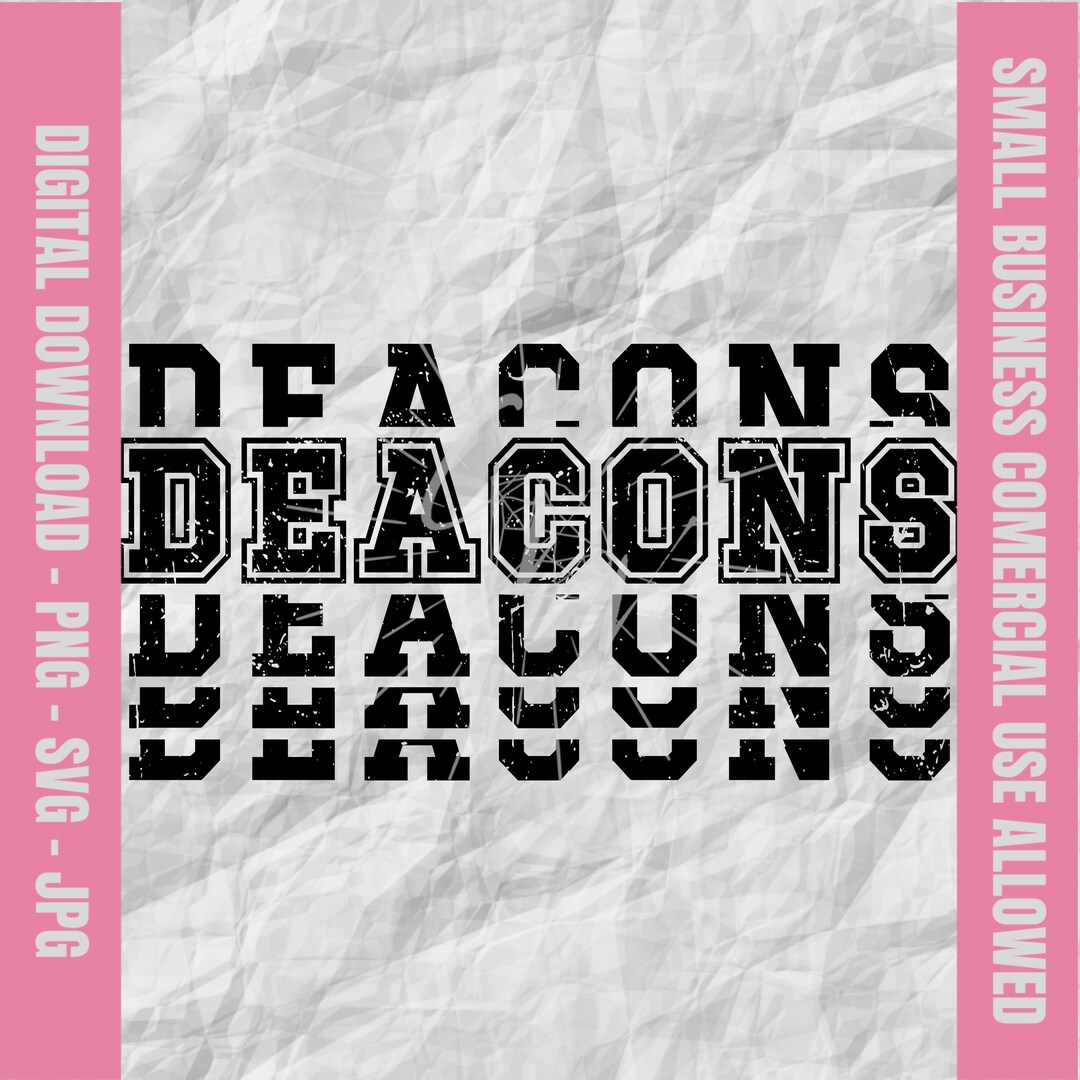 Deacons Stacked Varsity Svg, Deacons Svg, Deacons Football Svg, Deacons ...