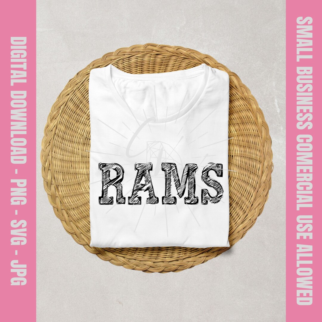 Rams Svg, Rams Chalk Block Letter Svg, Rams Football Svg, Rams Cheer ...