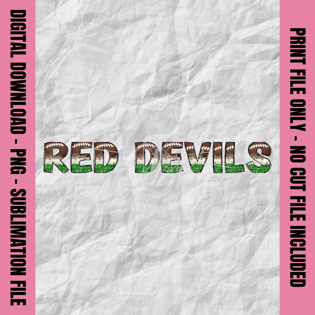 Red Devils Doodle Letters, Red Devils Png, Red Devils Football Png, Red ...