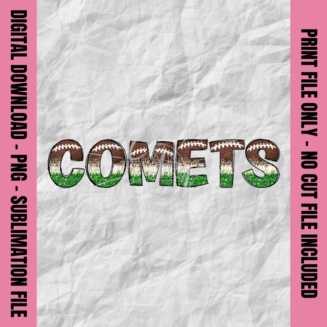 Comets Doodle Letters, Comets Png, Comets Football Png, Comets Cheer ...