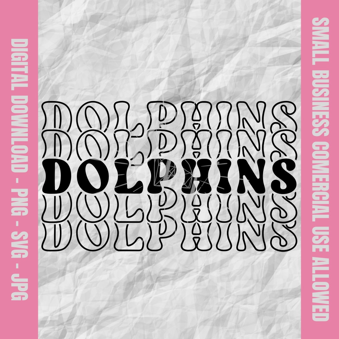 Dolphins Svg, Dolphins Retro Stacked Svg, Dolphins Football Svg ...