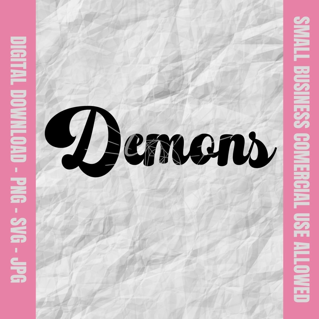 Demons Retro Script Svg, Demons Svg, Demons Football Svg, Demons Cheer ...