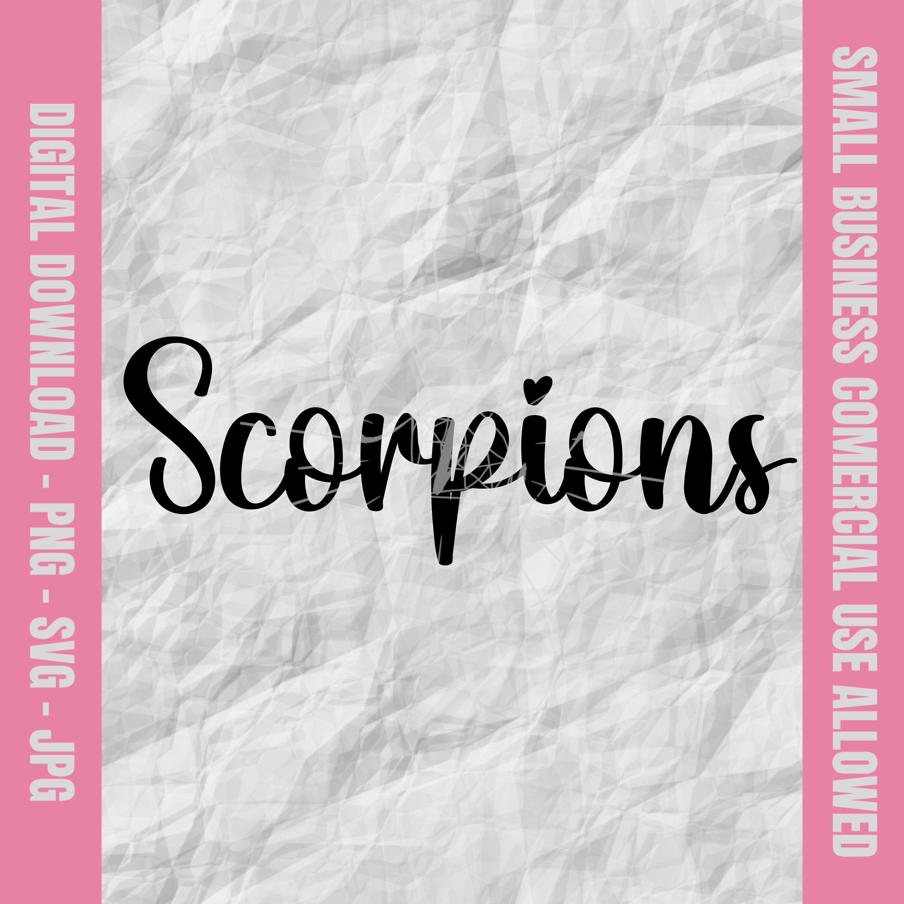 Scorpions Svg, Scorpions Thick Script Letter Svg, Scorpions Football ...