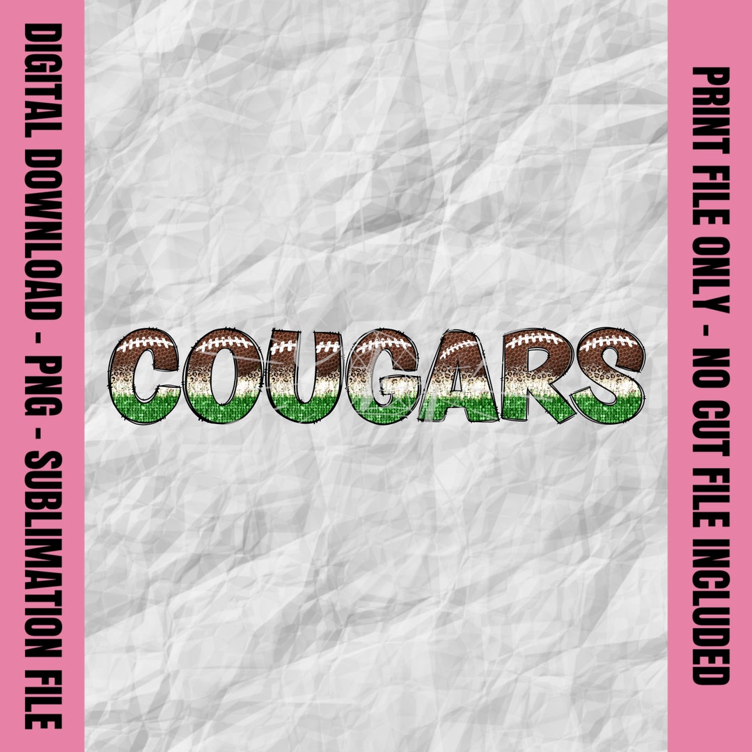 Cougars Doodle Letters, Cougars Png, Cougars Football Png, Cougars ...