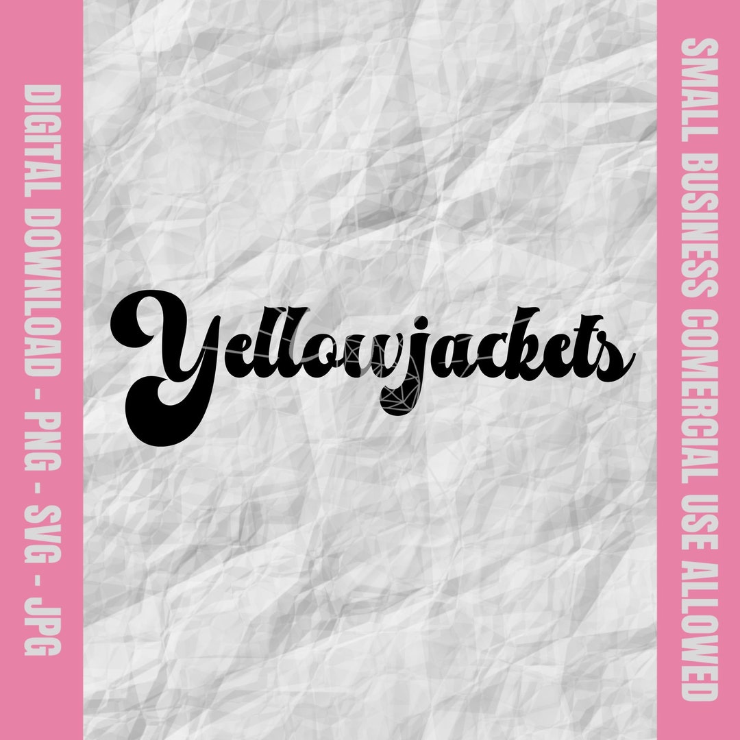 Yellowjackets Groovy Script Svg, Yellowjackets Svg, Yellowjackets ...