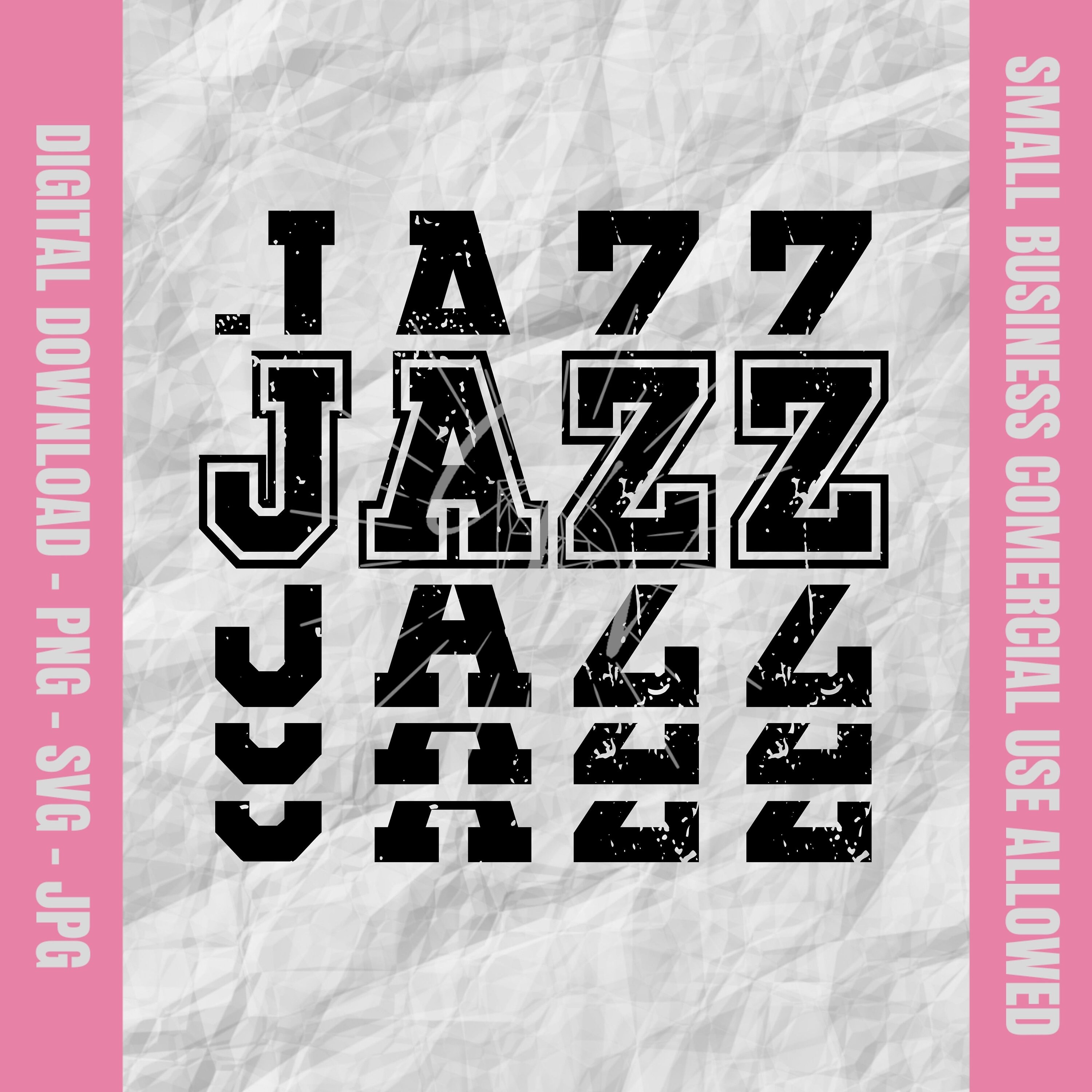 Jazz Svg, Jazz Stacked Varsity Letter Svg, Jazz Football Svg, Jazz ...